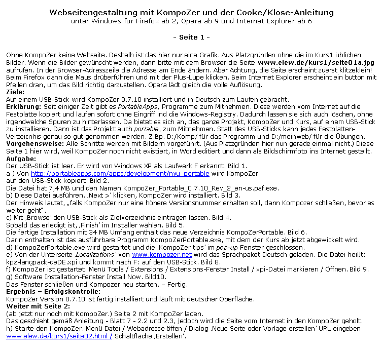 Webseitenerstellung – The Making of Kurs1a